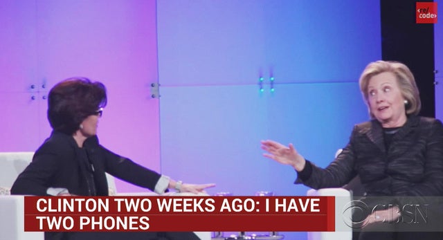 Has Hillary Clinton embraced the two-phone solution? - CBS News