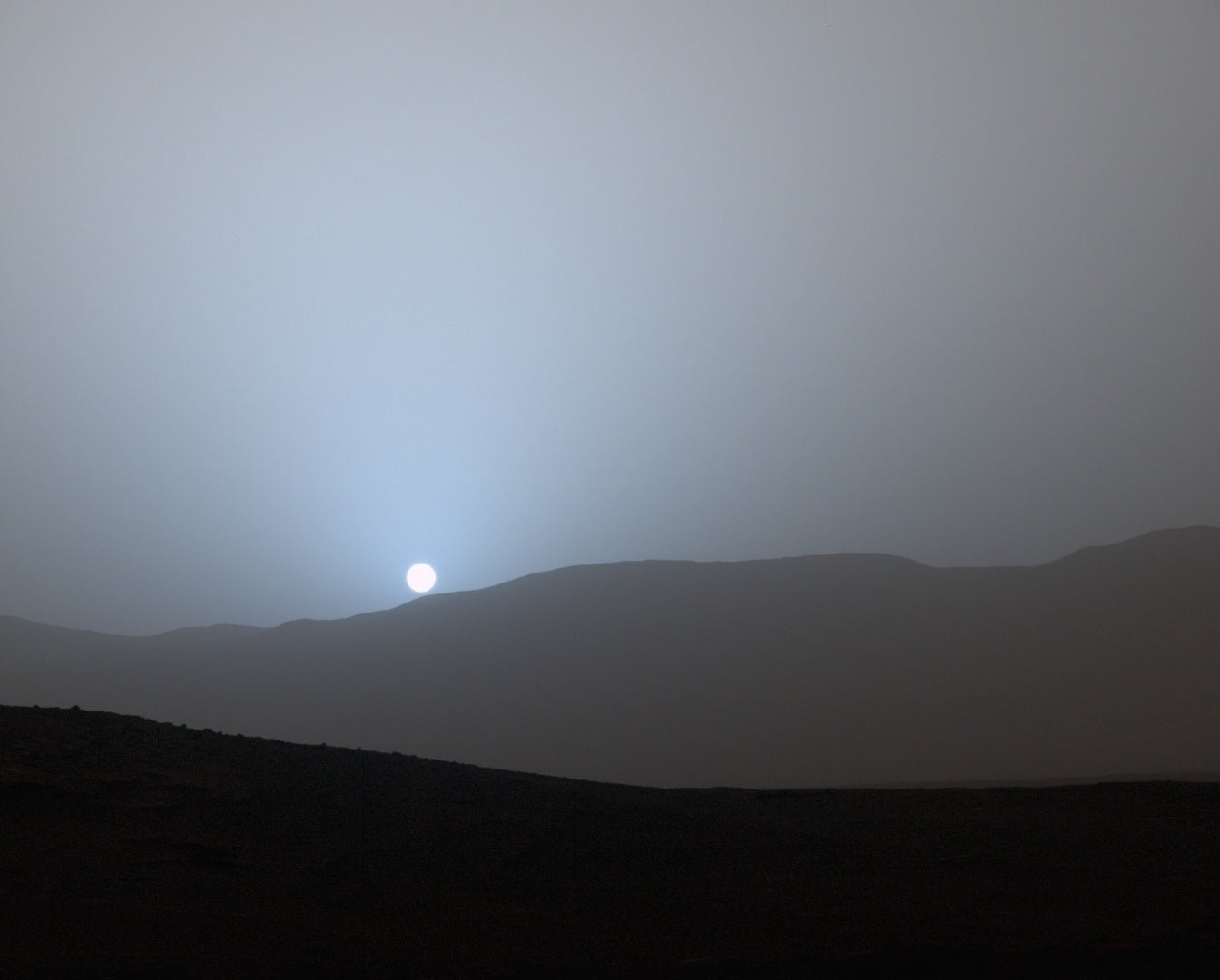 NASA captures stunning image of blue sunset on Mars - CBS News