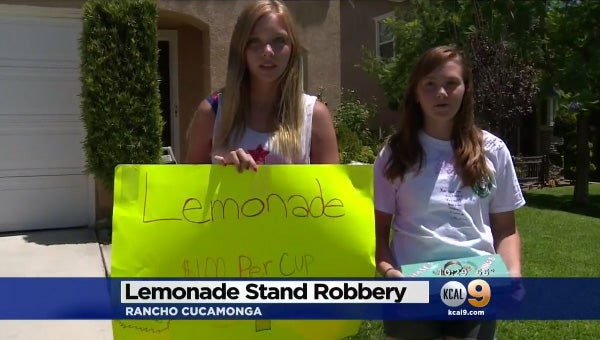 Two California girls, both 13, say their lemonade stand was robbed ...