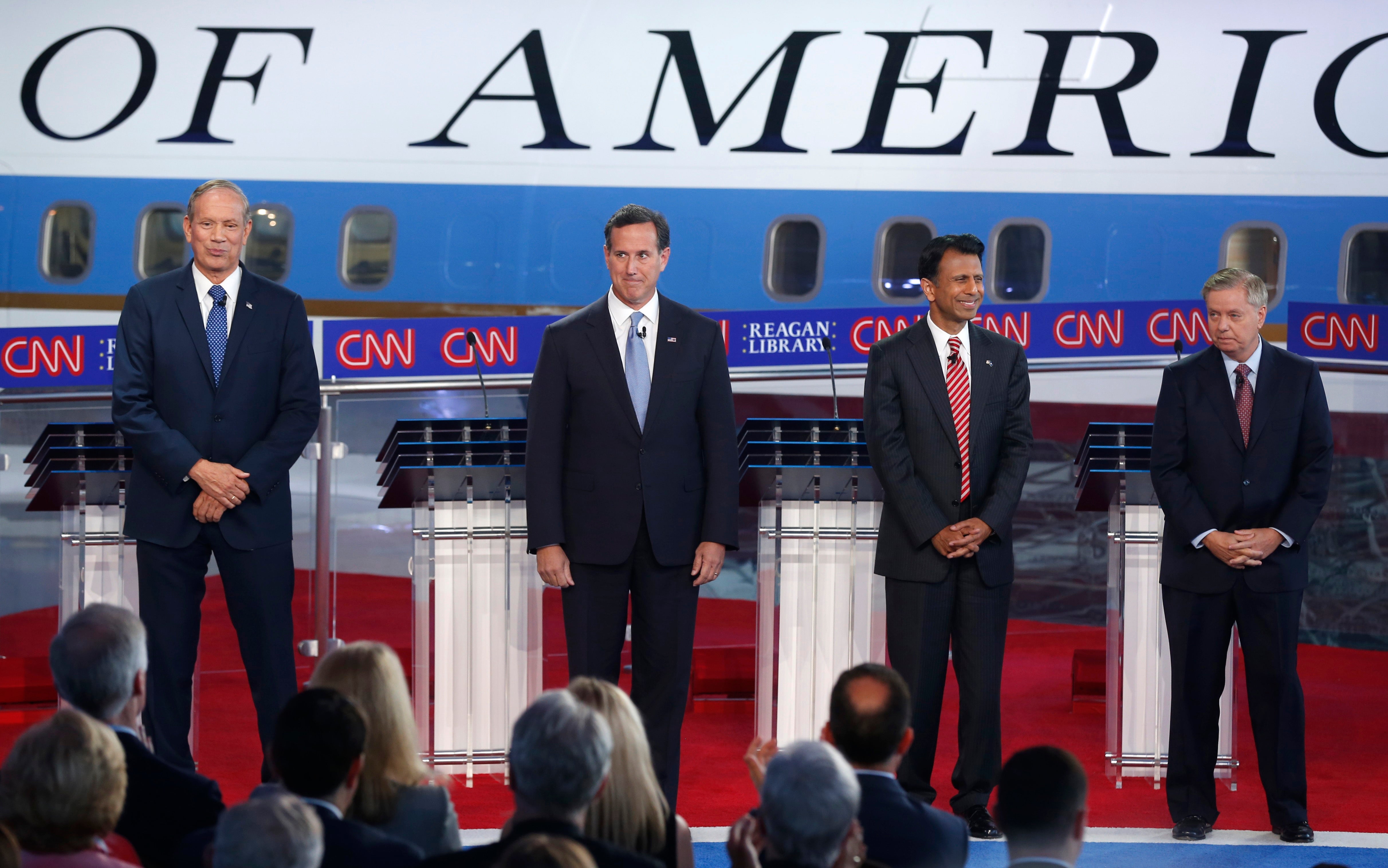 Transcript: Second-tier Republican debate 2015 - CBS News