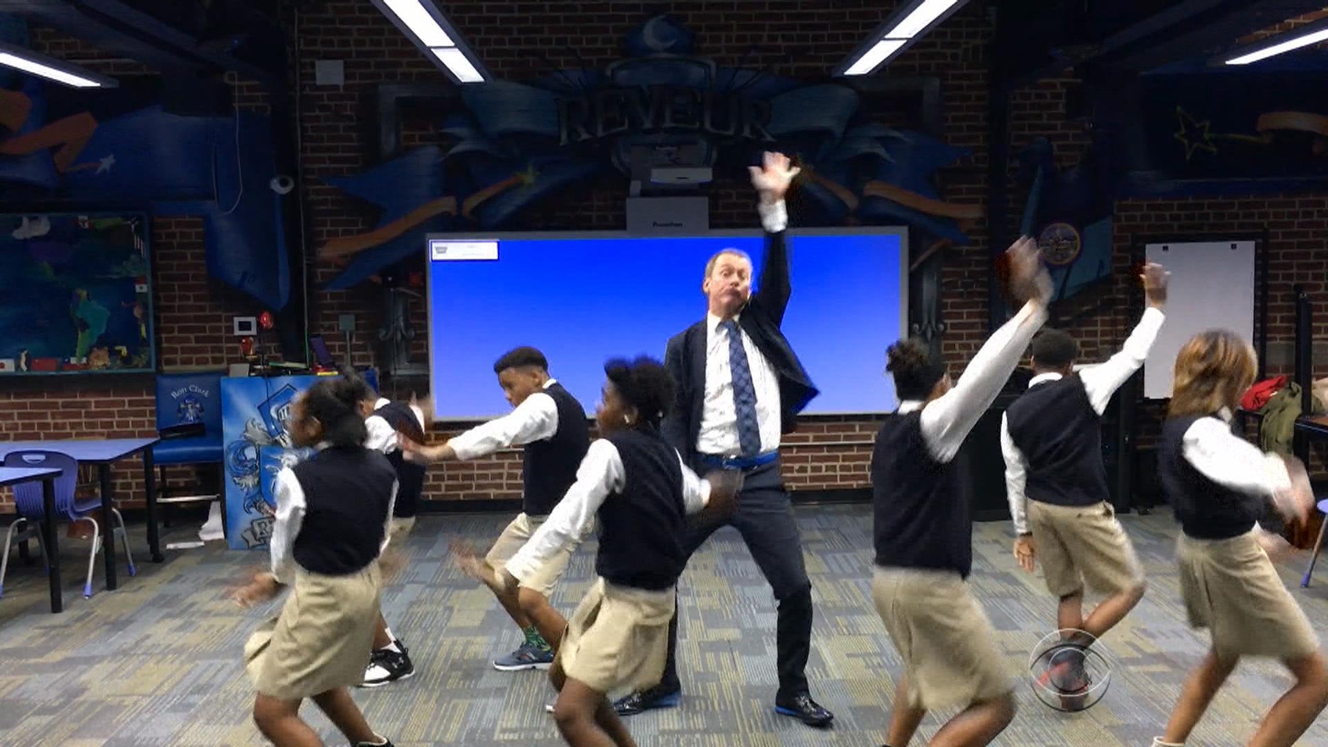 Dancing teacher busting all the right moves - CBS News