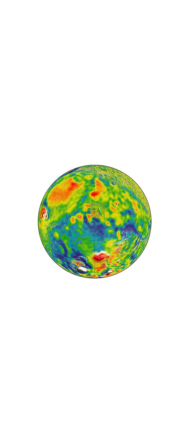 This NASA gravity map gives a unique view of Mars - CBS News