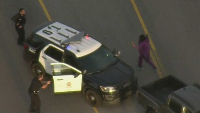 Bizarre ending to wild police chase of female armed robbery suspect ...