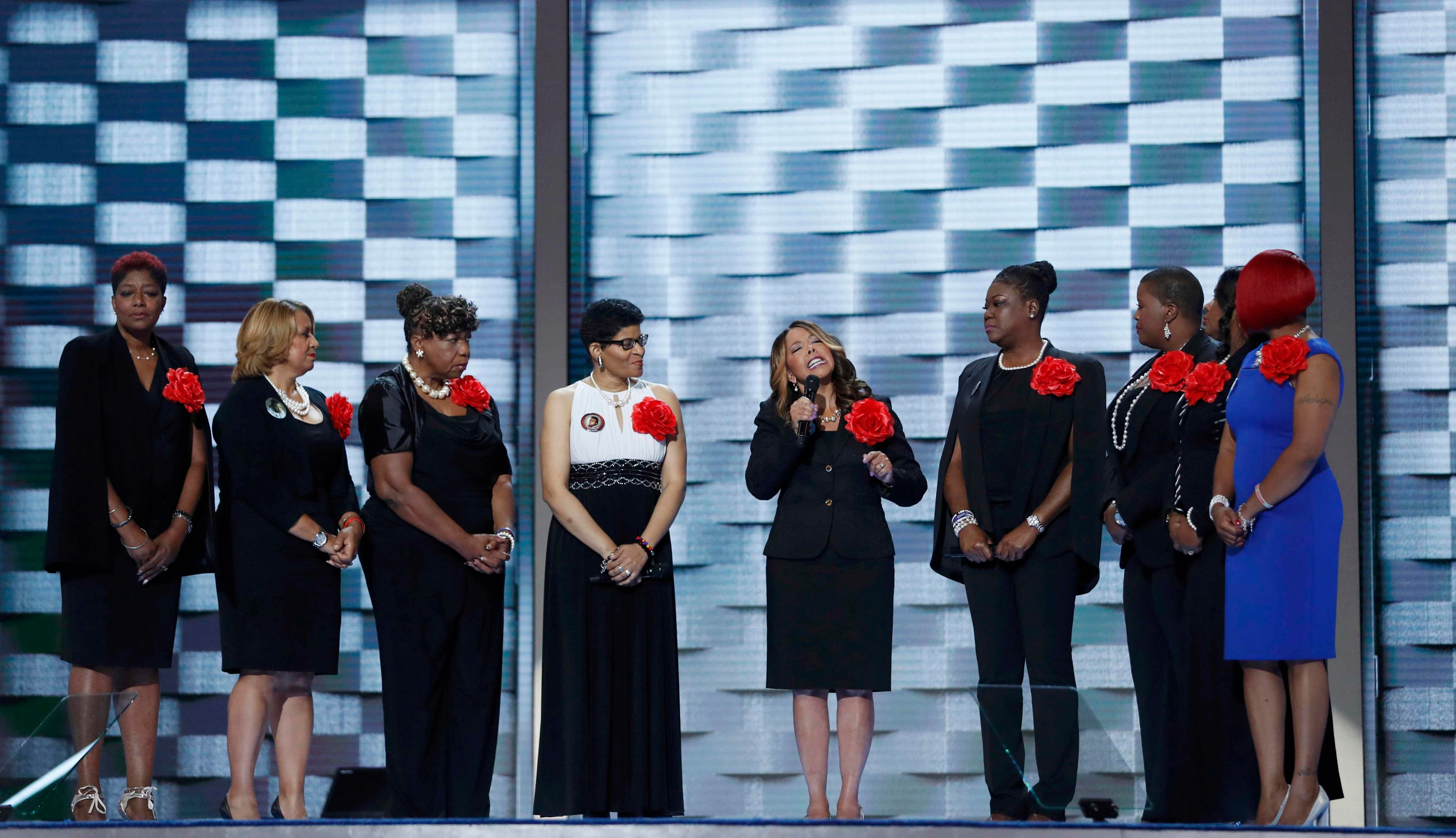 "Mothers of the Movement" deliver emotional plea for Hillary Clinton at ...
