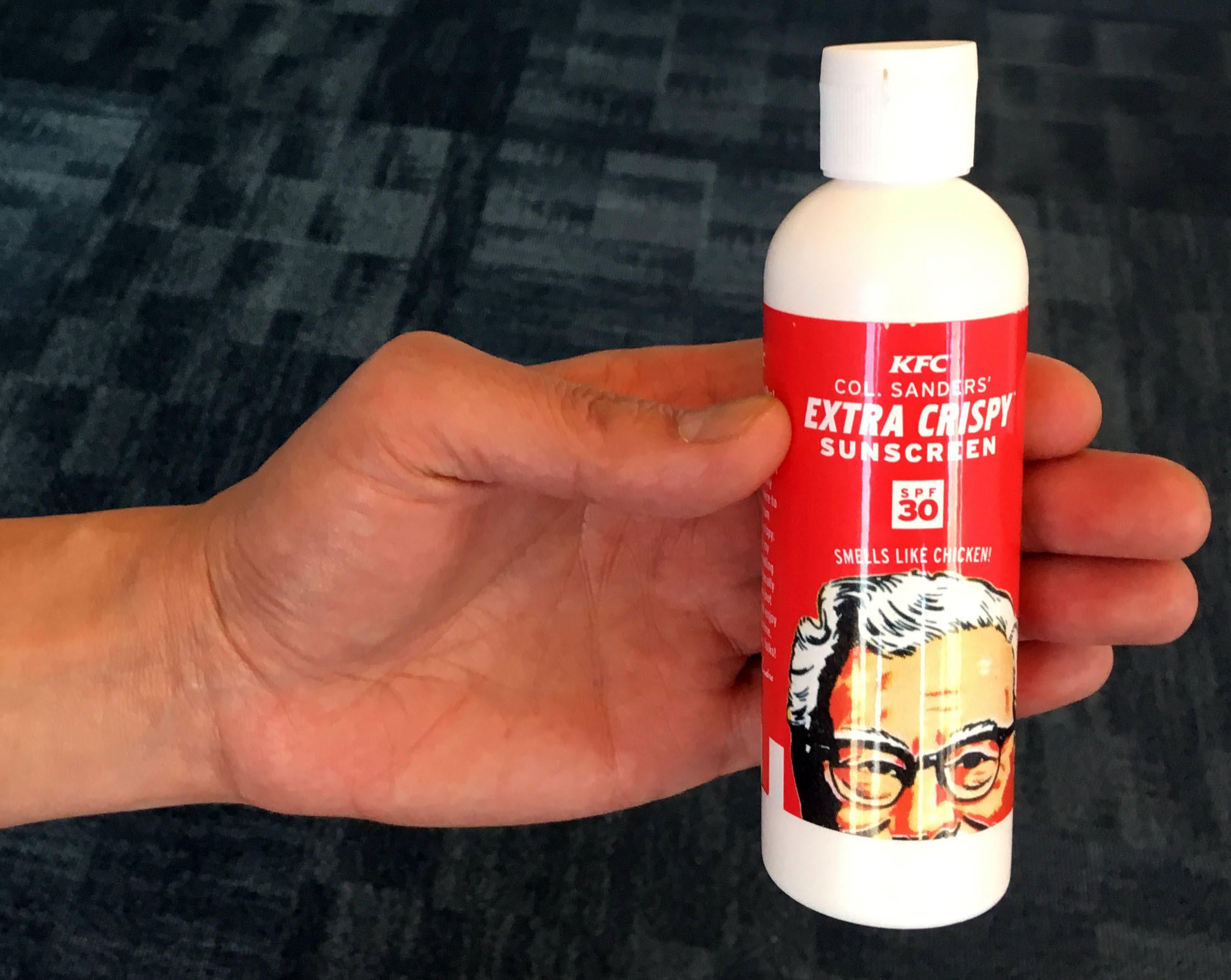 Extra crispy: KFC gives away chicken scented sunscreen - CBS News
