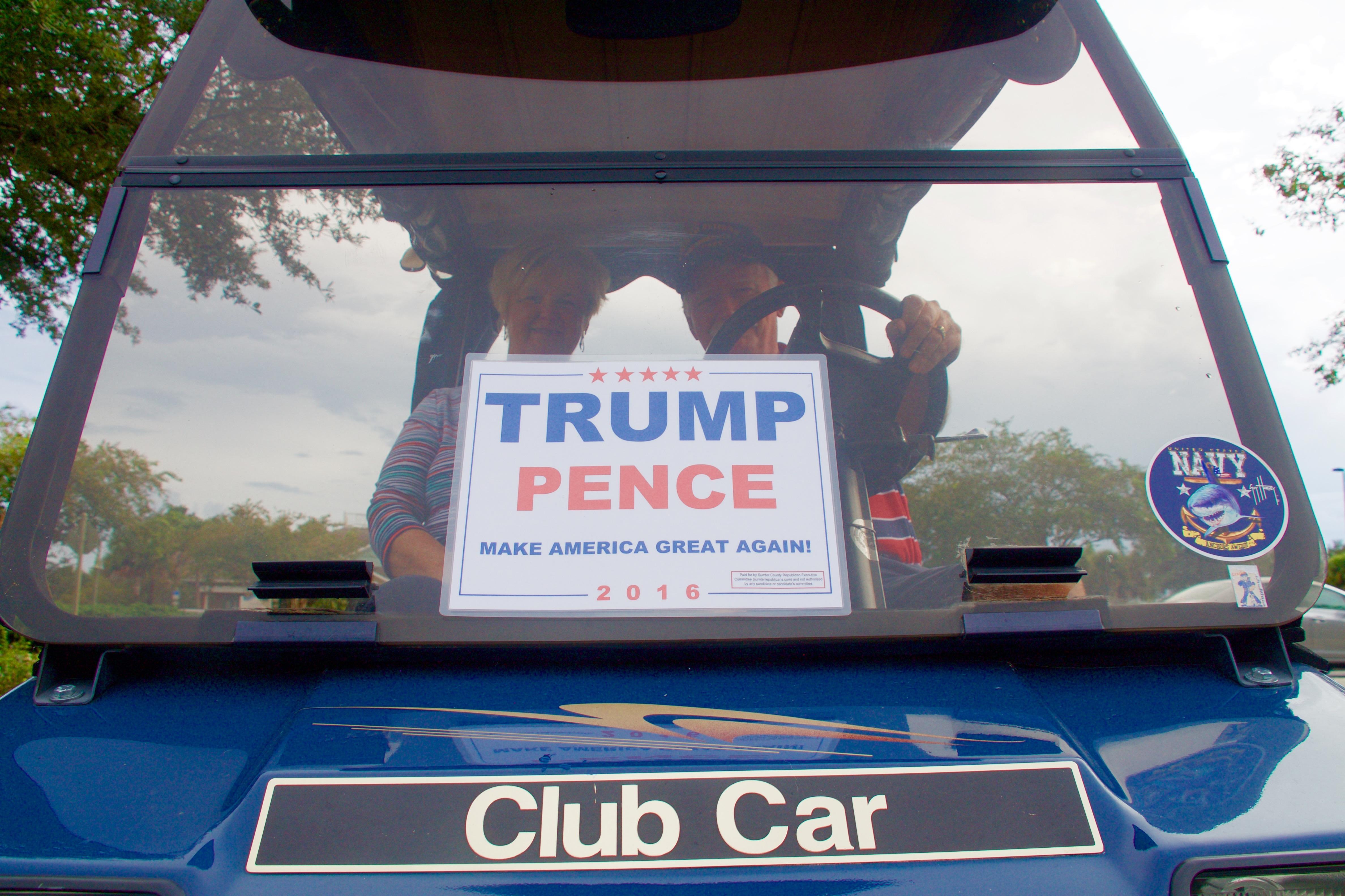 Florida retirees trick out golf carts for Trump - CBS News