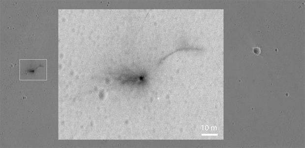 New pictures show Mars lander crash site - CBS News