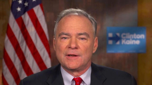 Tim Kaine: We think this will be a "history-making election" - CBS News