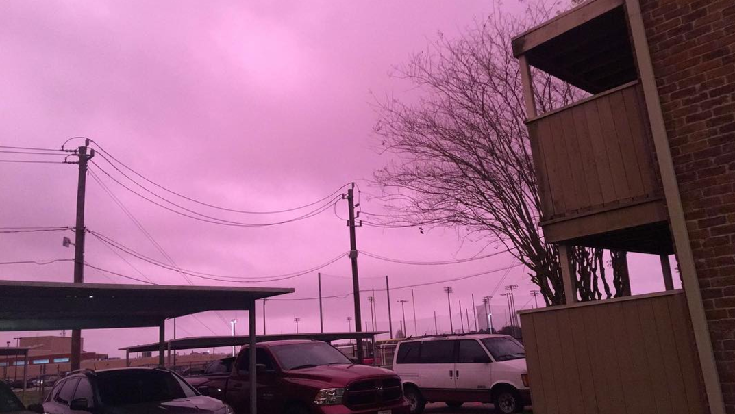 "Purple rain" lights up the sky in Houston area - CBS News