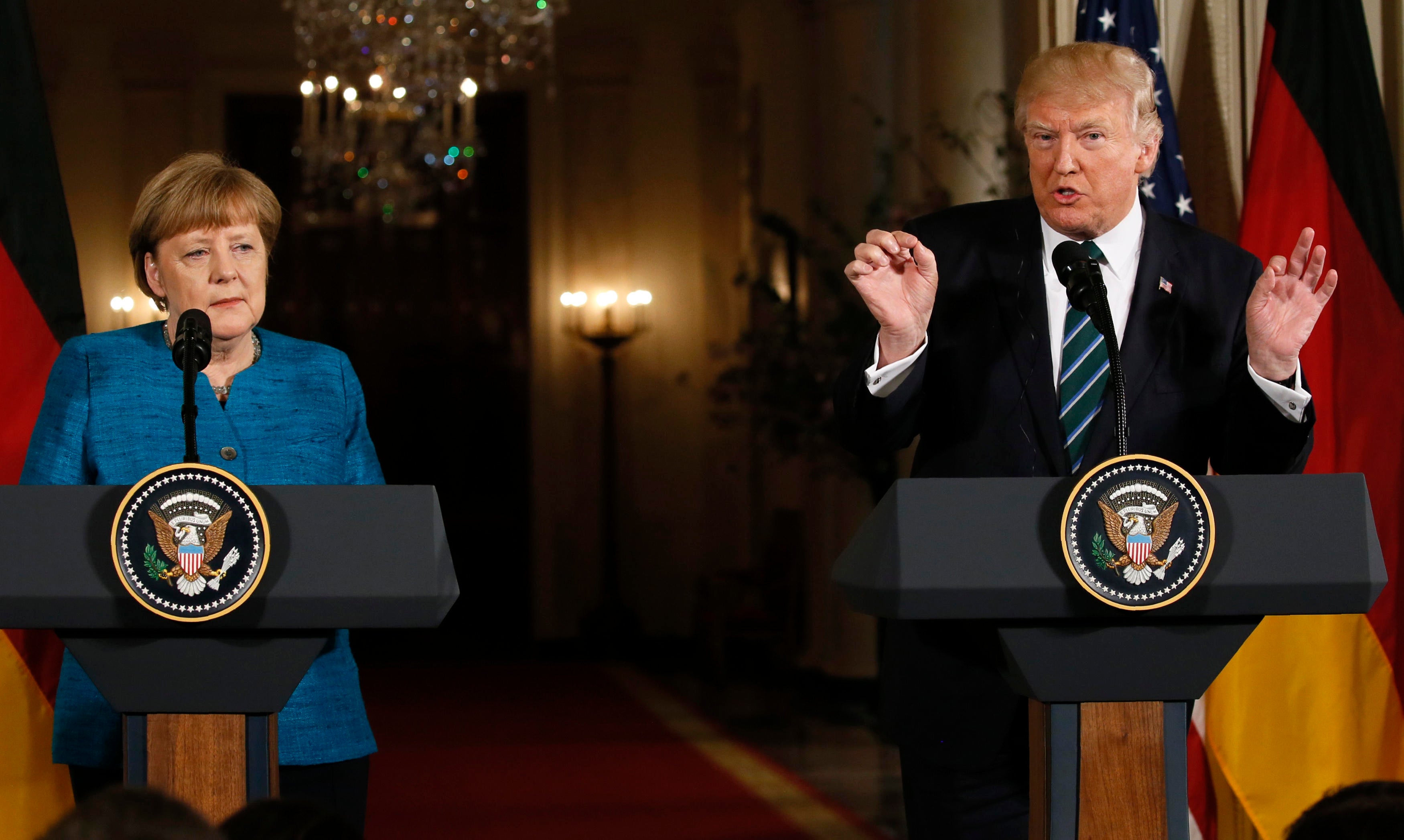 After Merkel meeting, Trump says Germany owes "vast sums" to NATO - CBS ...