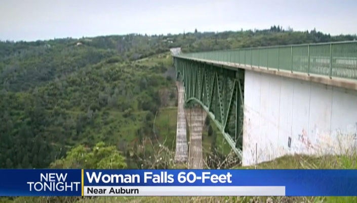 Woman falls from Northern California bridge while taking selfie - CBS News