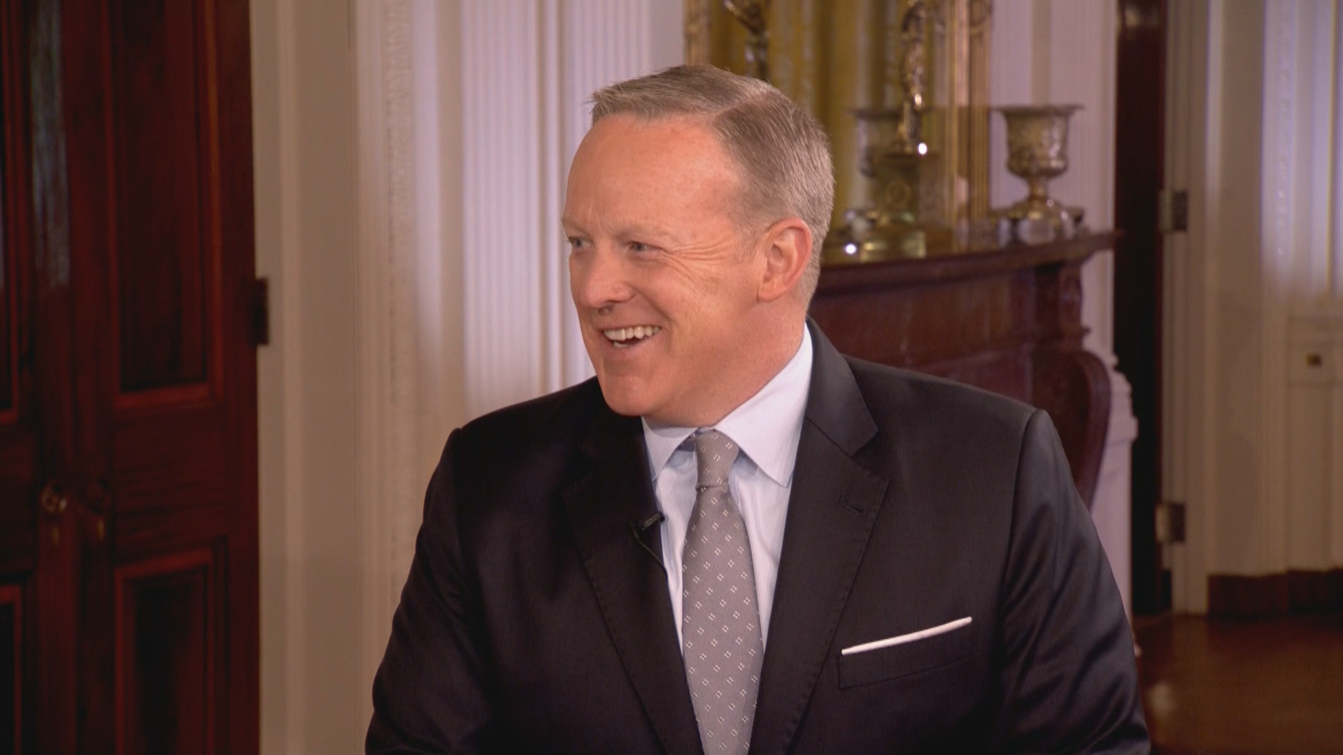 Sean Spicer, White House press secretary, talks to "CBS This Morning ...