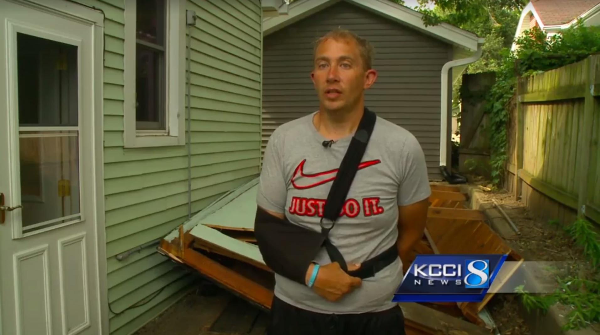 "Uh-oh, I better save him": Kids rescue father from collapsed shed in ...