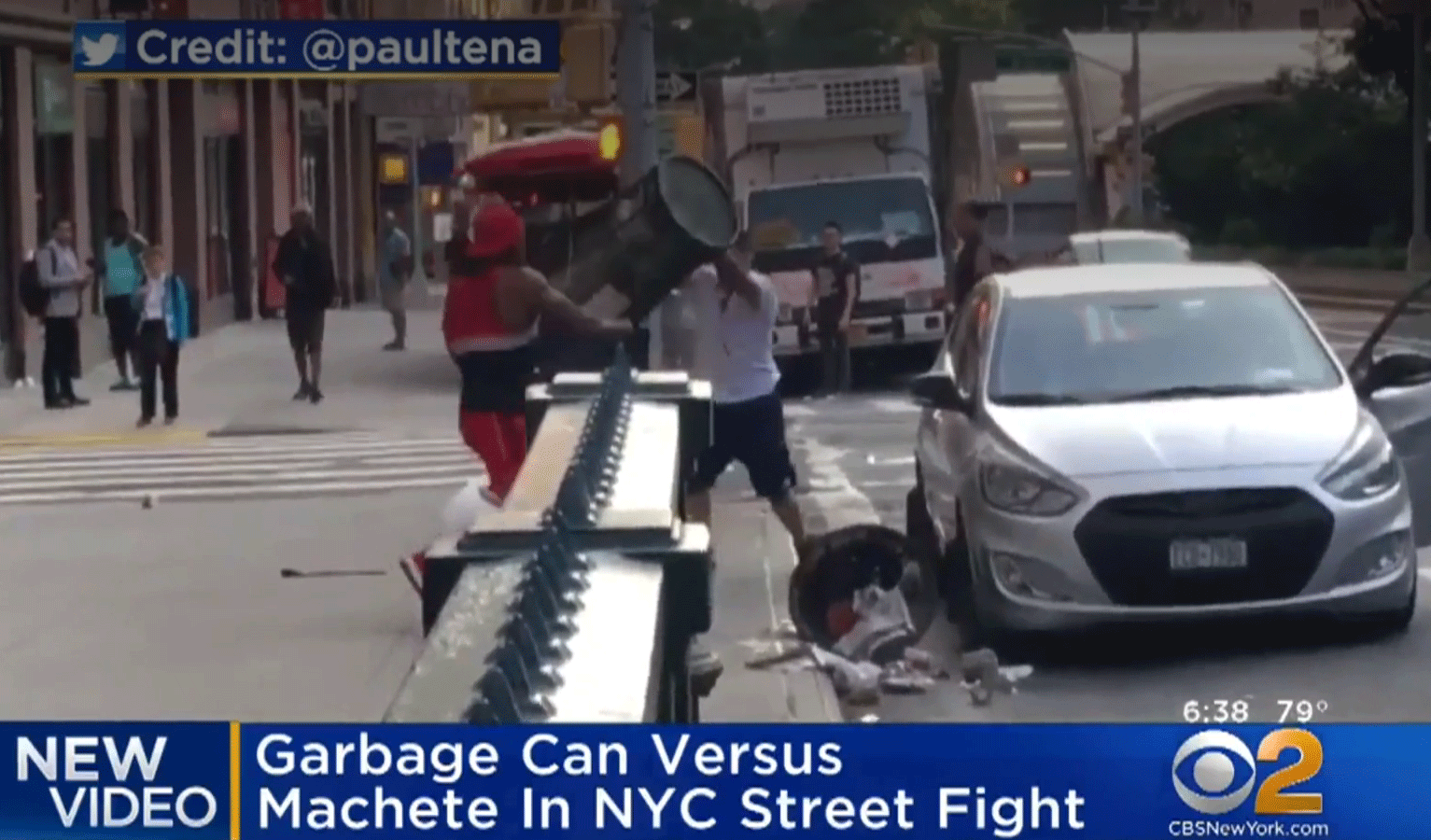 Report: Man charged in NYC machete street brawl seen on video - CBS News