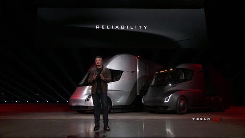 Tesla's electric semi-tractor-trailer unveiled in Detroit - CBS News