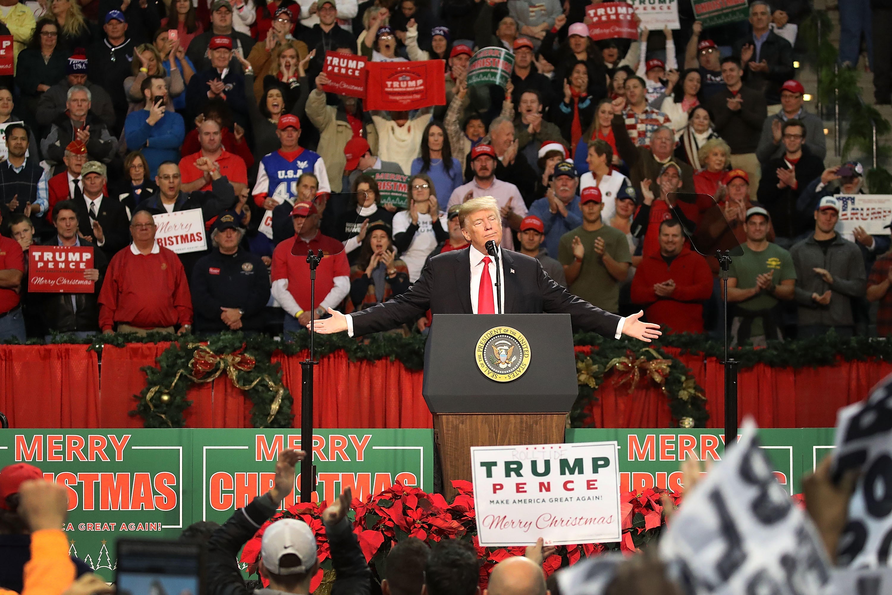 Trump at rally says country "can't afford" to lose a Senate seat - CBS News