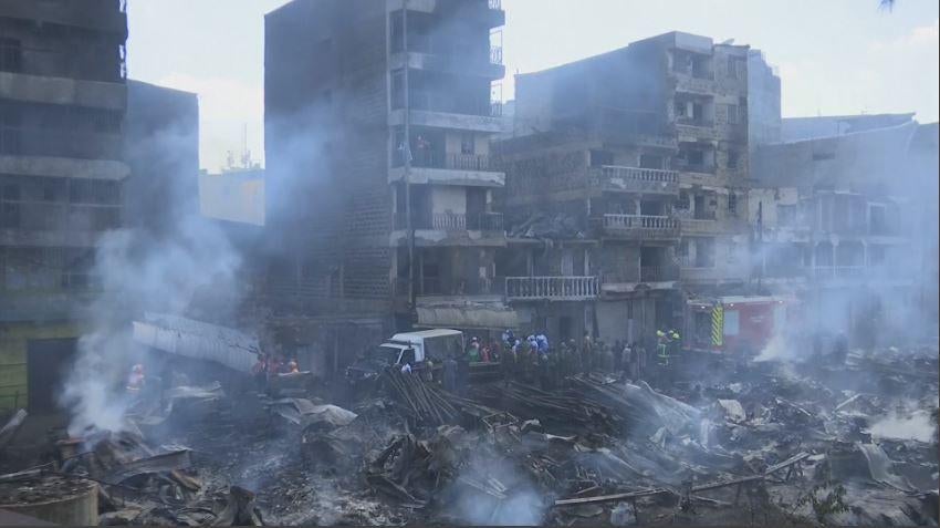 Kenya market fire kills 15, injures dozens - CBS News