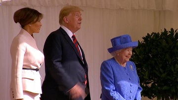 Trump meets Queen Elizabeth at Windsor Castle - CBS News