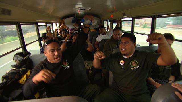 Singing Samoan firefighters lift spirits in fight against California ...