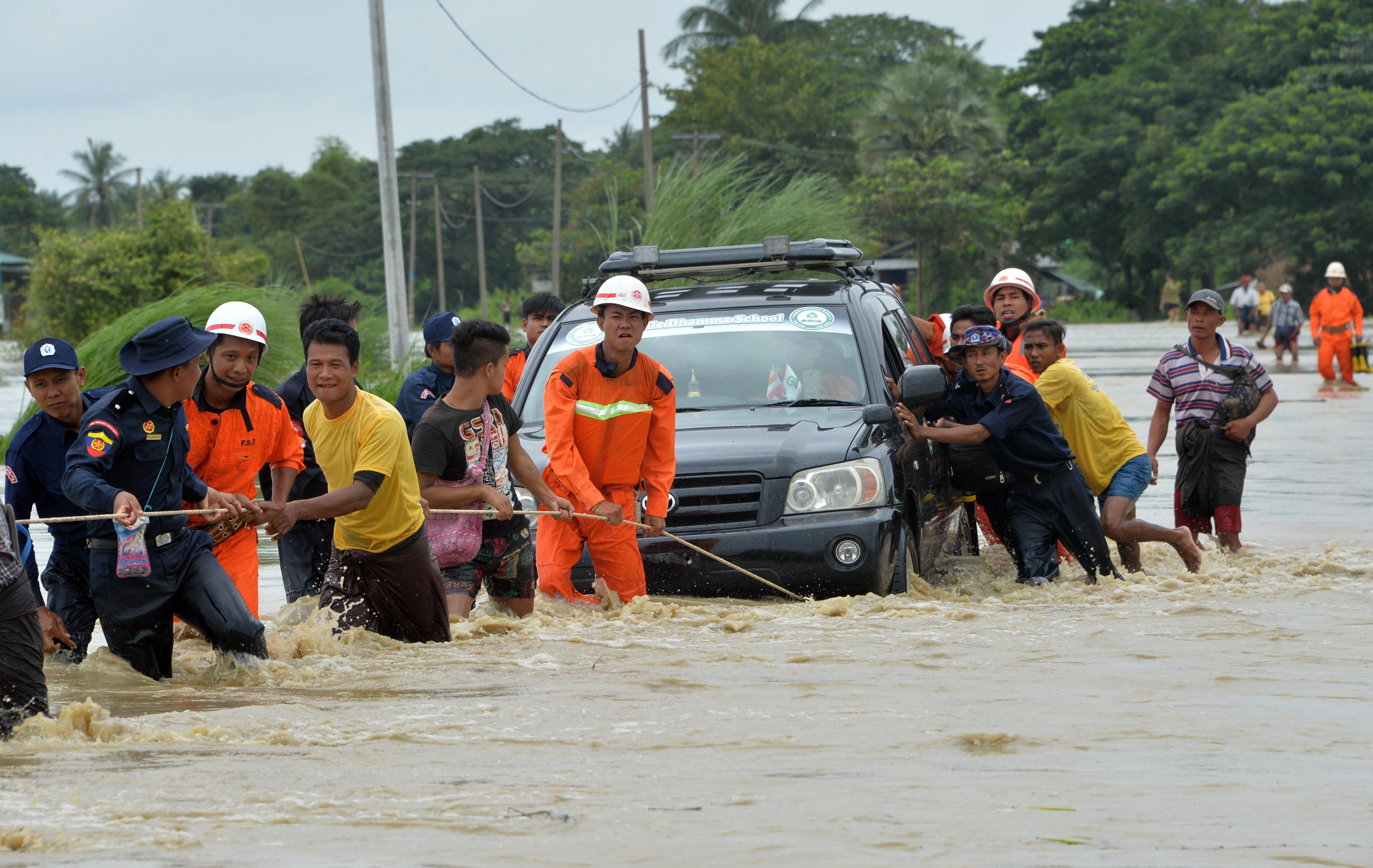 Myanmar dam breach in Bago region leaves thousands homeless, running ...