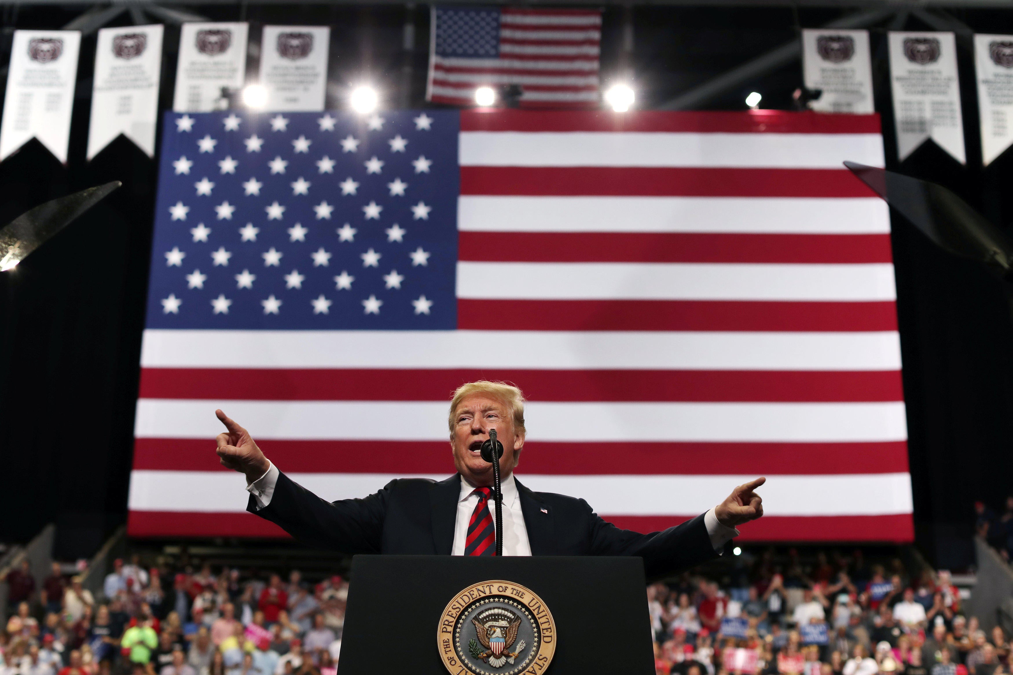 President Trump rally in Missouri today for Josh Hawley, running for ...