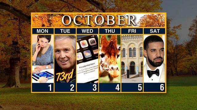 Calendar: Week of October 1 - CBS News