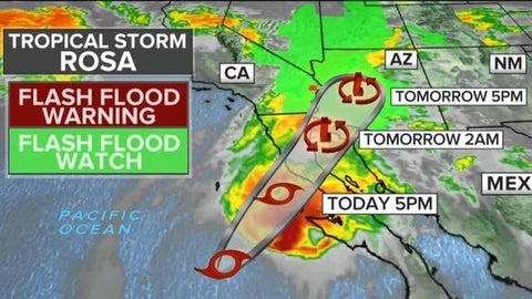 Tropical Storm Rosa today: Nears Mexico, Southwest U.S. – latest track ...
