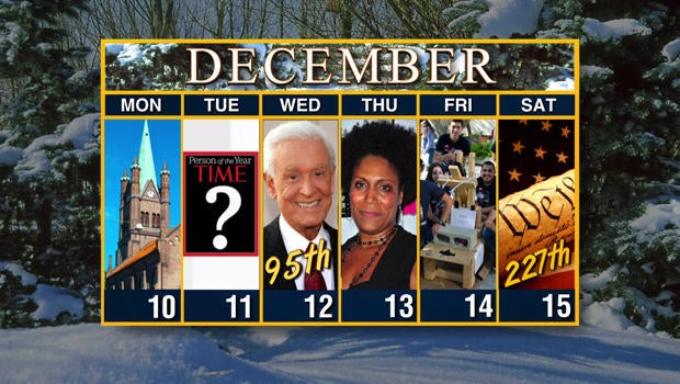 Calendar: Week of December 10 - CBS News