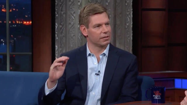 Eric Swalwell 2020: California congressman tells Stephen Colbert he's ...
