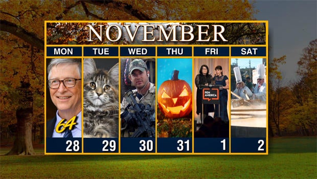 Calendar: Week of October 28 - CBS News
