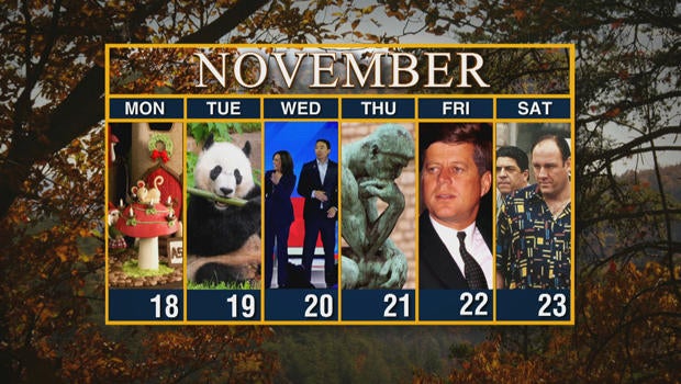 Calendar: Week of November 18 - CBS News
