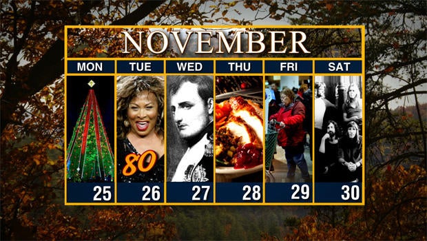 Calendar: Week of November 25 - CBS News