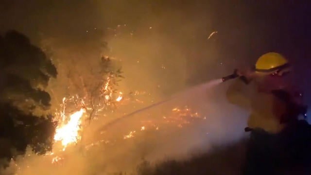 California "Cave Fire" explodes in mountains above Santa Barbara and ...