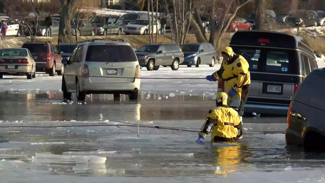 Cars fall through ice at Lake Geneva's Winterfest - CBS News
