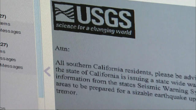 USGS warns L.A. residents of bogus earthquake alert letter - CBS News