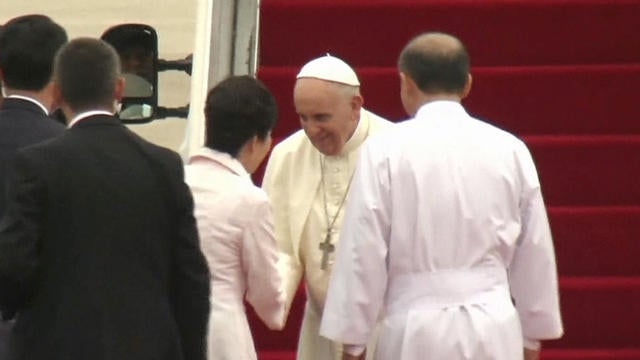 Pope Francis arrives in South Korea on historic visit - CBS News