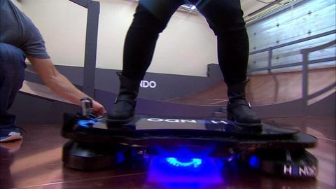 Taking a ride on a real-life hoverboard - CBS News