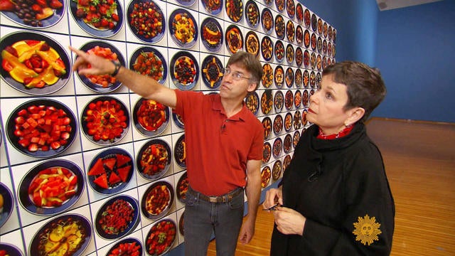 Art that's delicious: Roger Rowley's fruit plates - CBS News