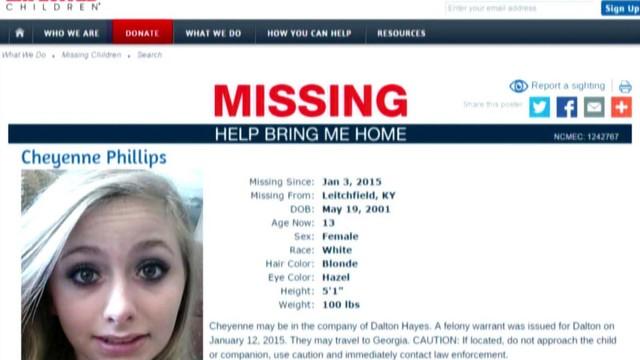 Cops: Missing Kentucky girl Cheyenne Phillips, 13, may be with ...