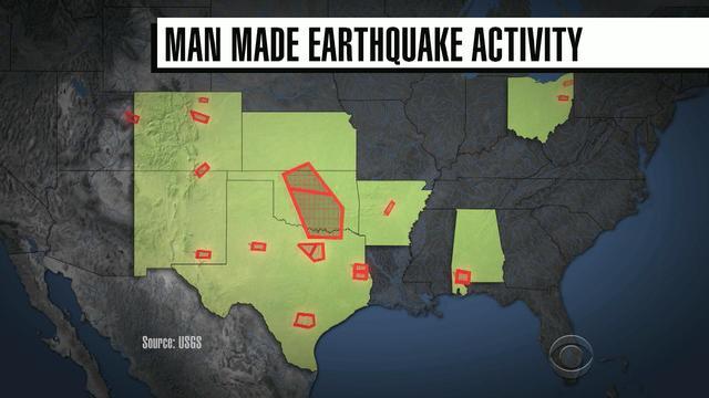 Man-made earthquakes shake over a dozen areas in U.S. - CBS News