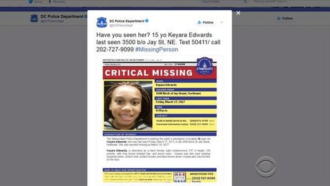 Missing teens in D.C.: Cases highlight dangers for runaways - CBS News