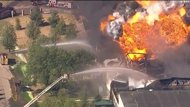 Massive chemical fire at Illinois plant could burn for days - CBS News