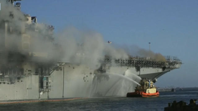 USS Bonhomme Richard's destruction after fire caused by repeated ...