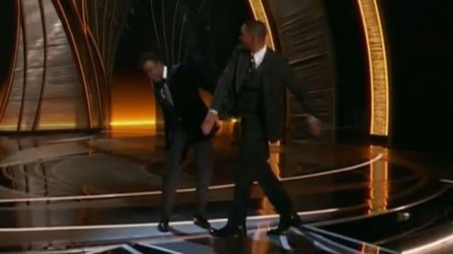 Will Smith smacks Chris Rock on Oscar stage after Rock makes joke about ...