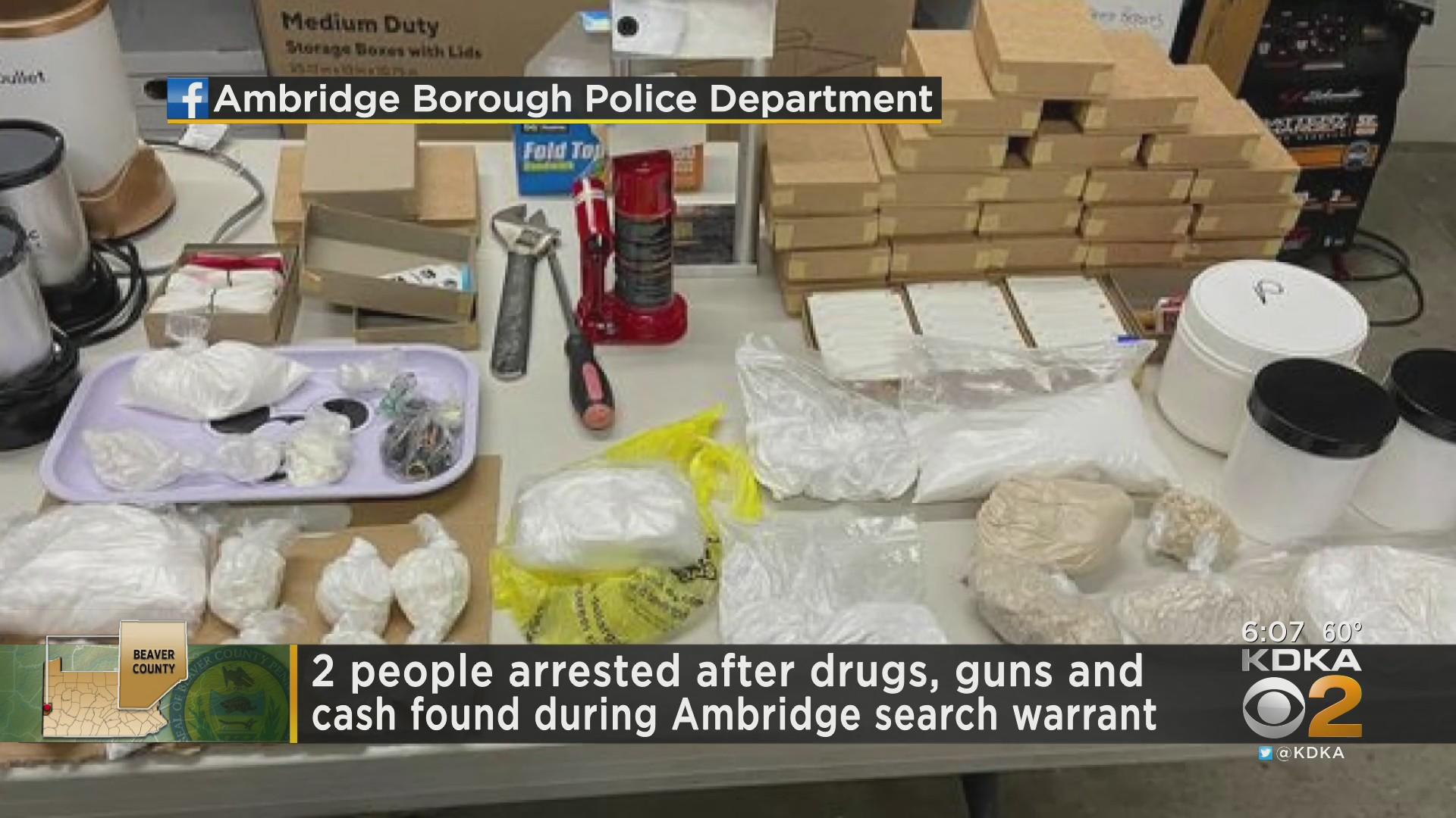 2 arrested after police seize drugs, guns and cash in Ambridge raid ...