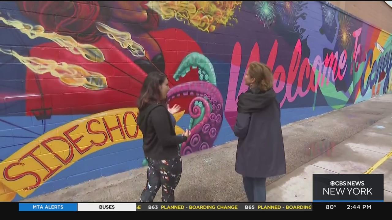 Artist Danielle Mastrion's gives detailed tour of her new "Welcome to ...