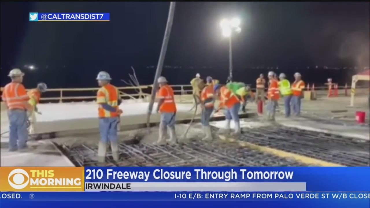 Westbound 210 Freeway still closed through Irwindale for Caltrans work ...