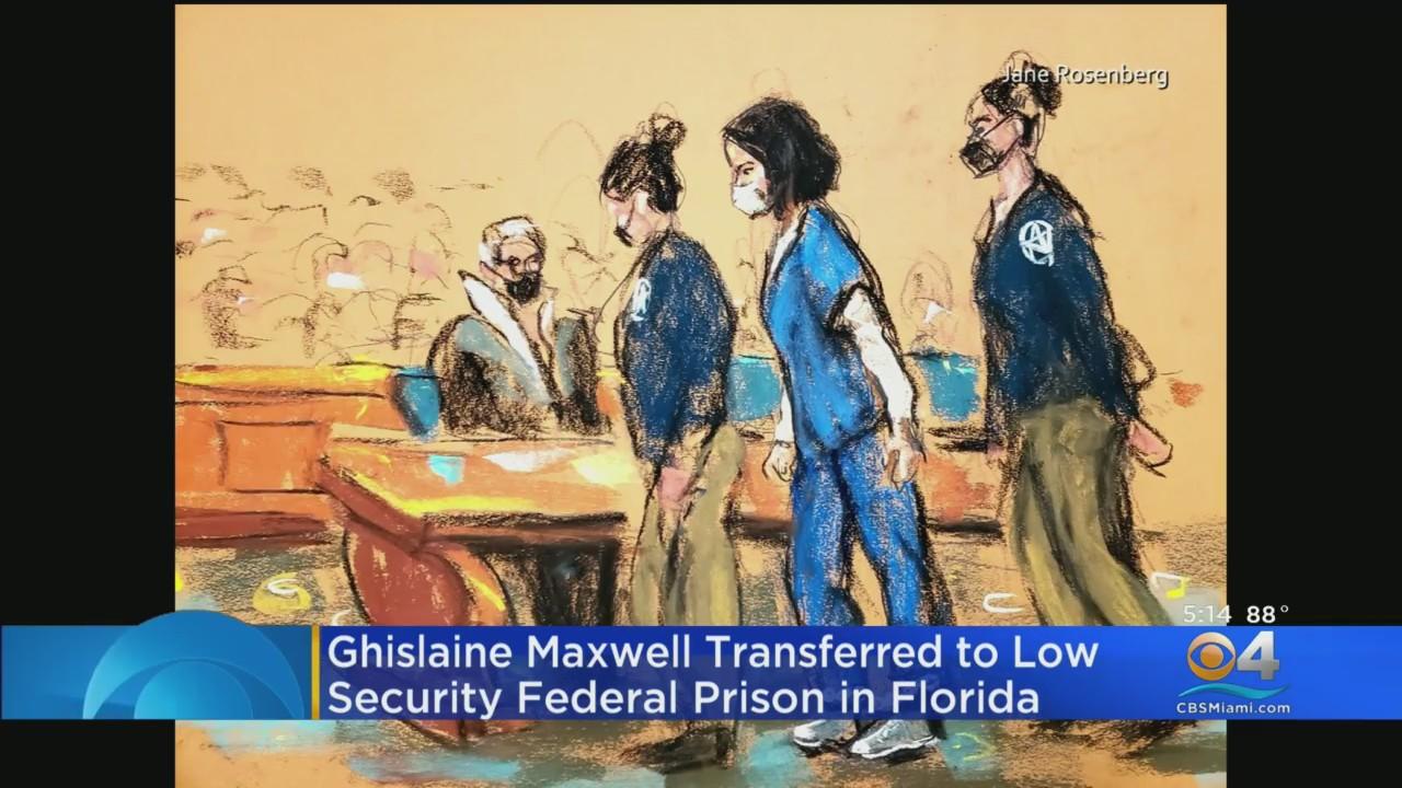 Ghislaine Maxwell transferred to low security federal prison in Florida ...