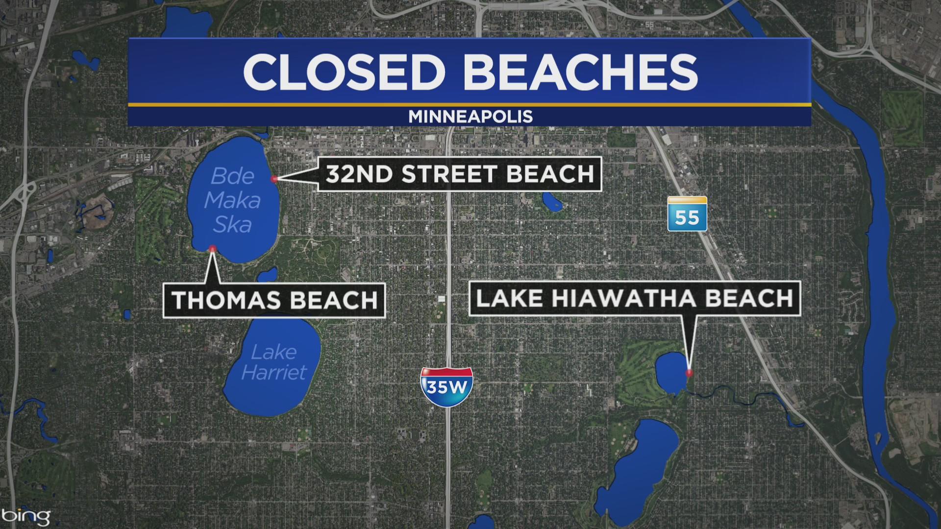 3 Minneapolis beaches closed due to high E. coli levels - CBS Minnesota