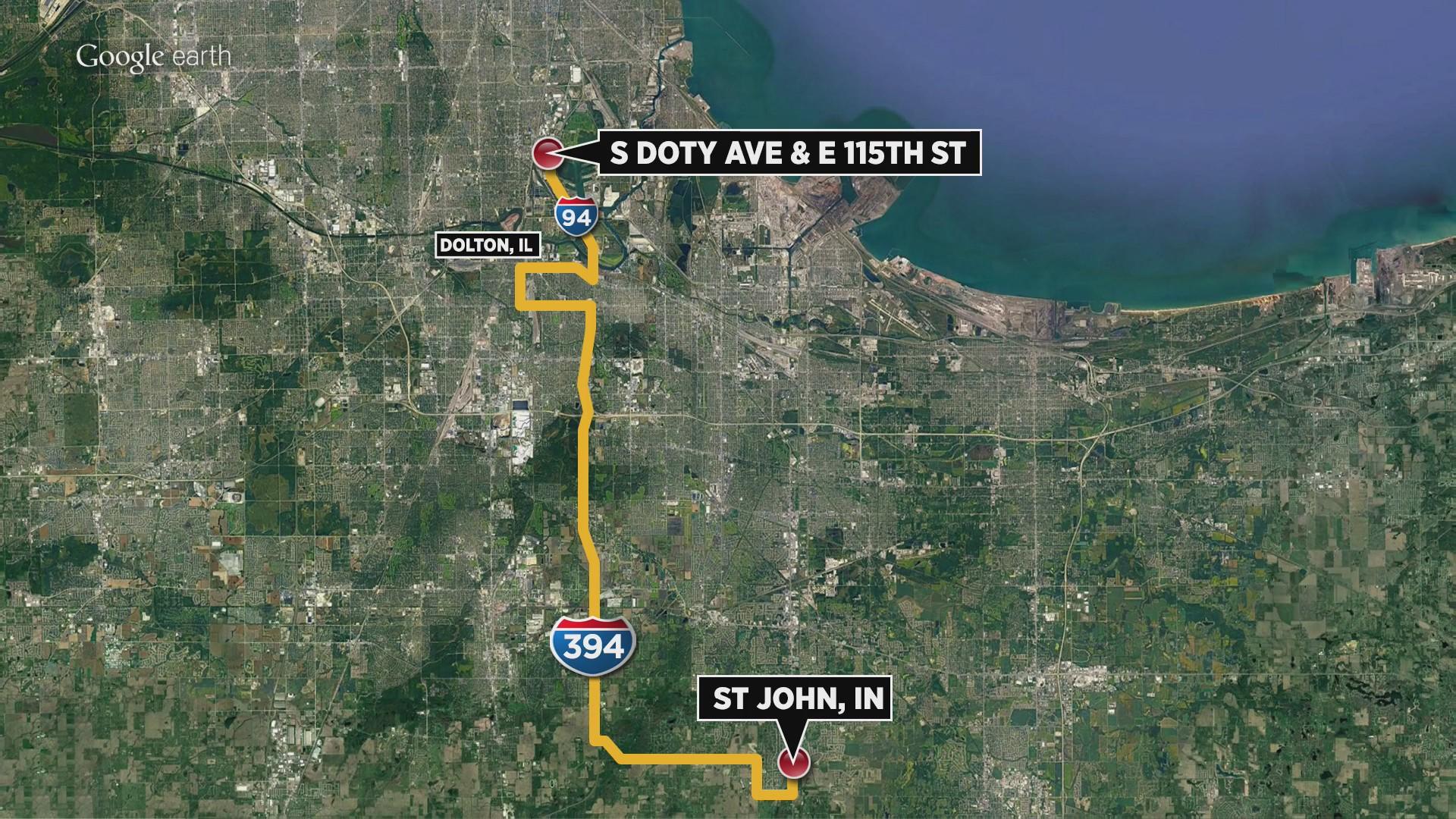 Man leads police in high-speed chase from St. John, Indiana to Chicago ...